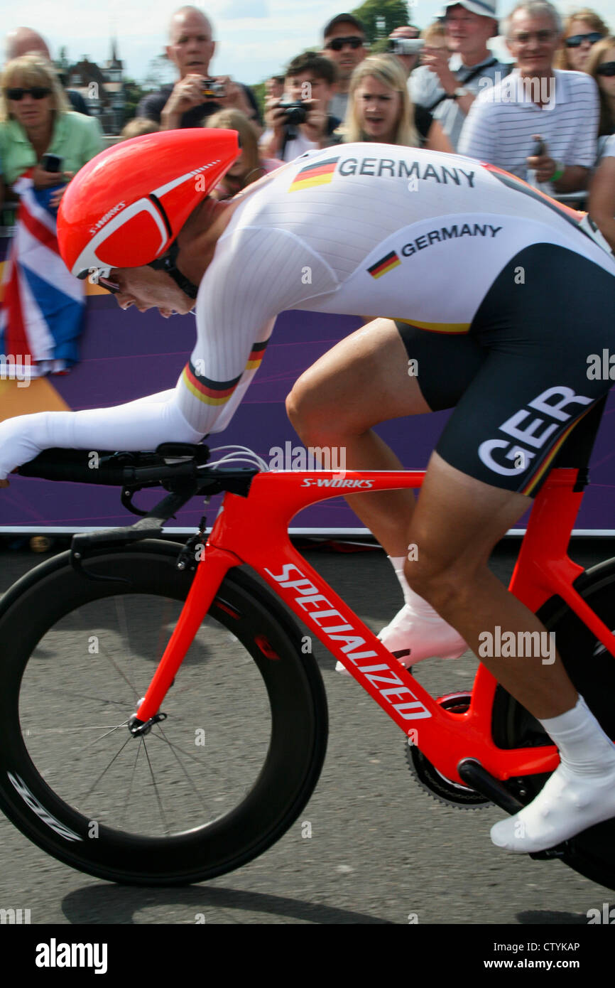Bert Grabsch, Men's Time Trial, London 2012 Olympics. Photo by Kim Craig Stock Photo - Alamy