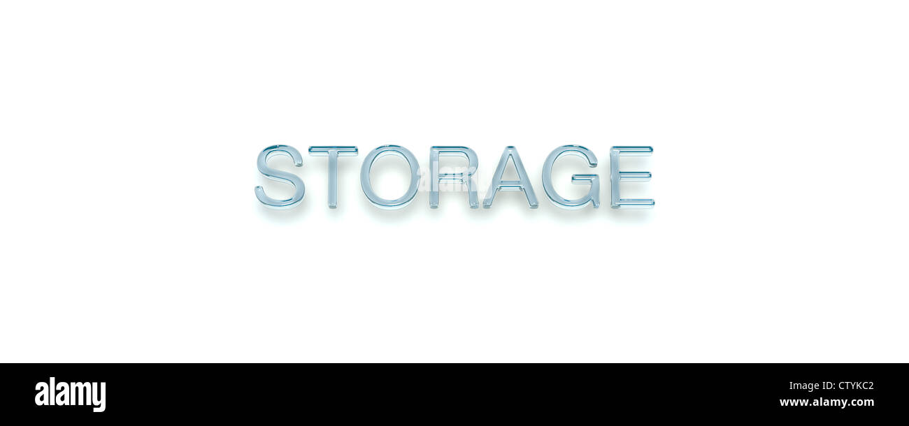 3D Key Word "STORAGE" Glass Style Stock Photo - Alamy