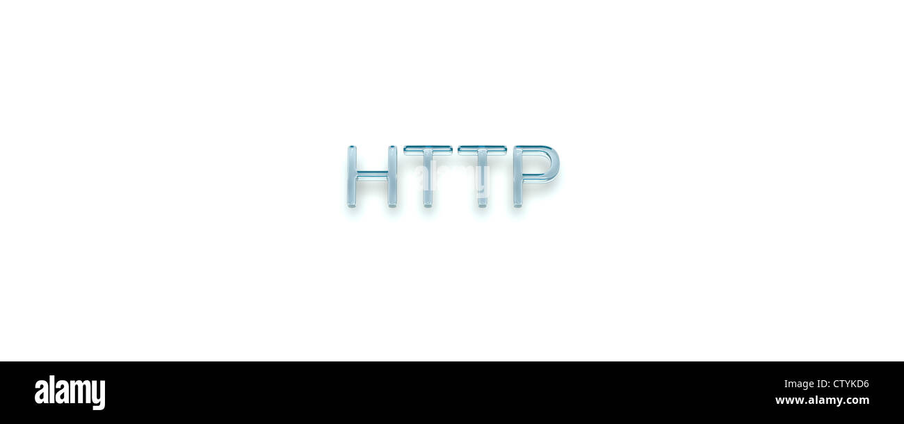 3D Key Word "HTTP" Glass Style Stock Photo - Alamy