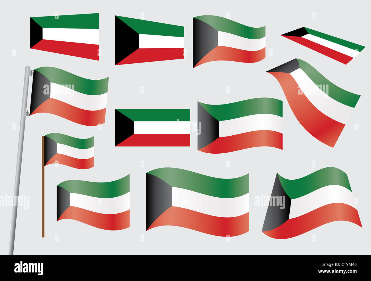 Kuwait flags hi-res stock photography and images - Alamy
