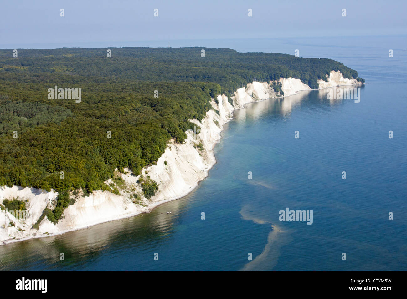 white cliffs near Sassnitz, Jasmund Peninsula, Ruegen Island, Baltic ...