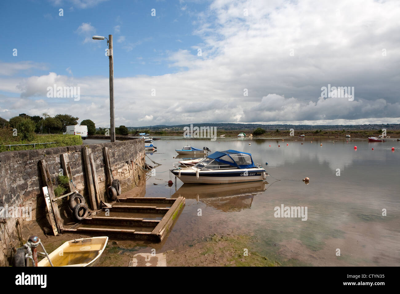 Starcross in Devon overlooking the harbour at high tide Stock Photo - Alamy