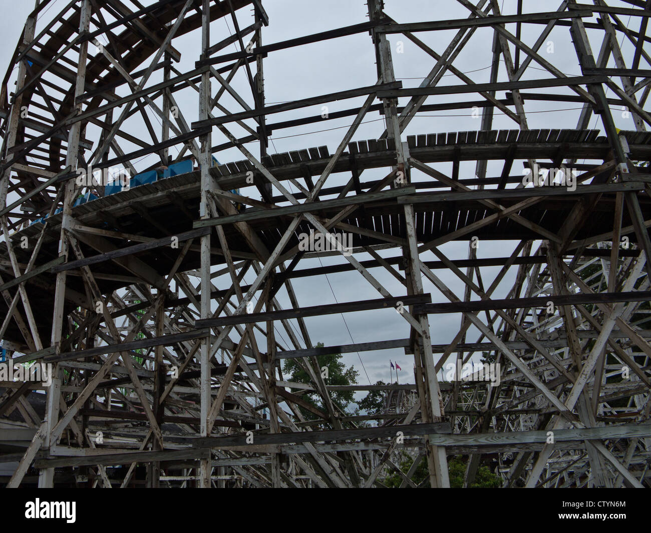 Roller coaster at Six Flags New England near Agawam, Massachusetts ...