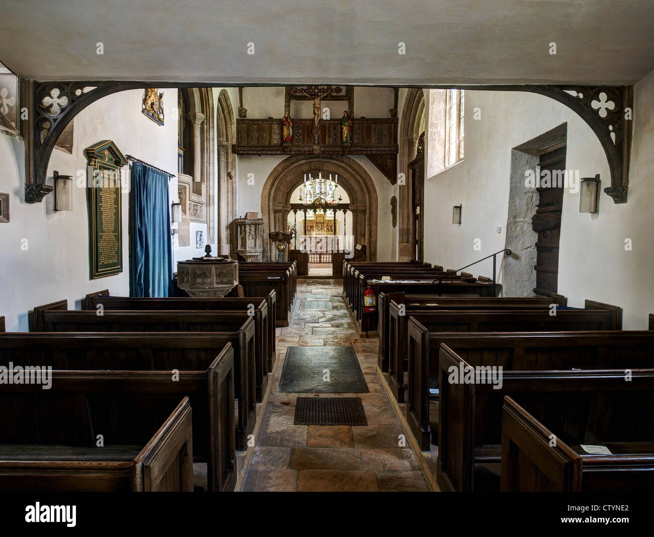 North Cerney All Saints Church Interior Stock Photo - Alamy
