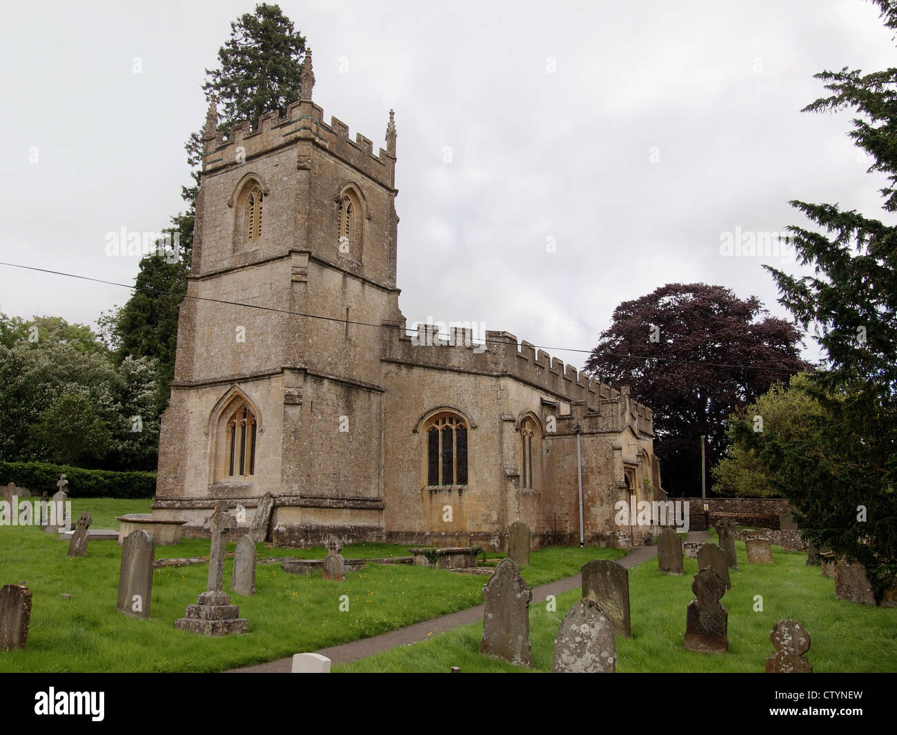 St Peters Church, Rendcomd Gloucestershire Stock Photo - Alamy