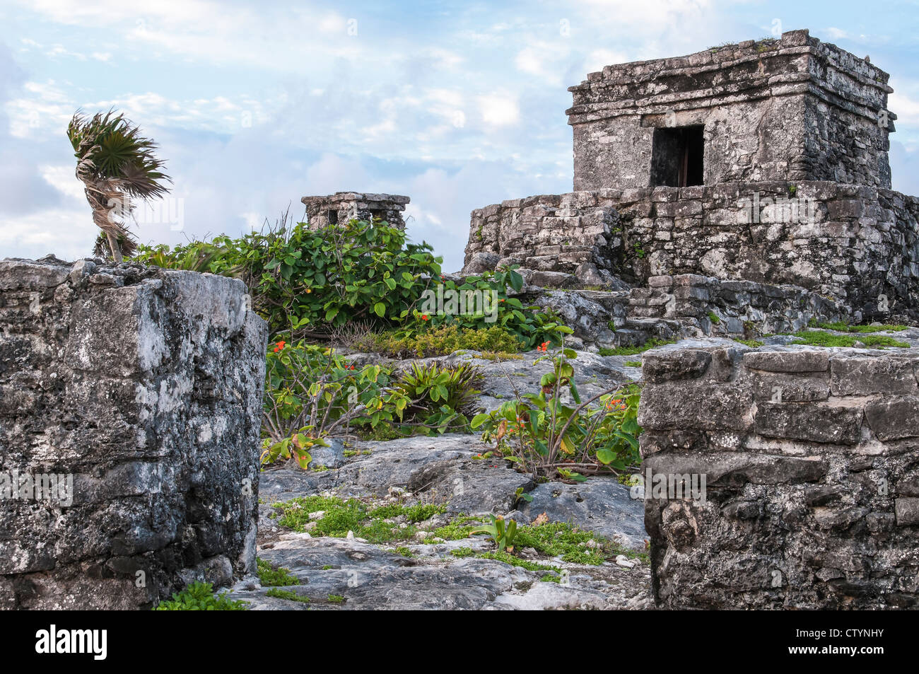 Templo del Dios Viento, Temple of the Wind, Tulum Maya archaeological ...