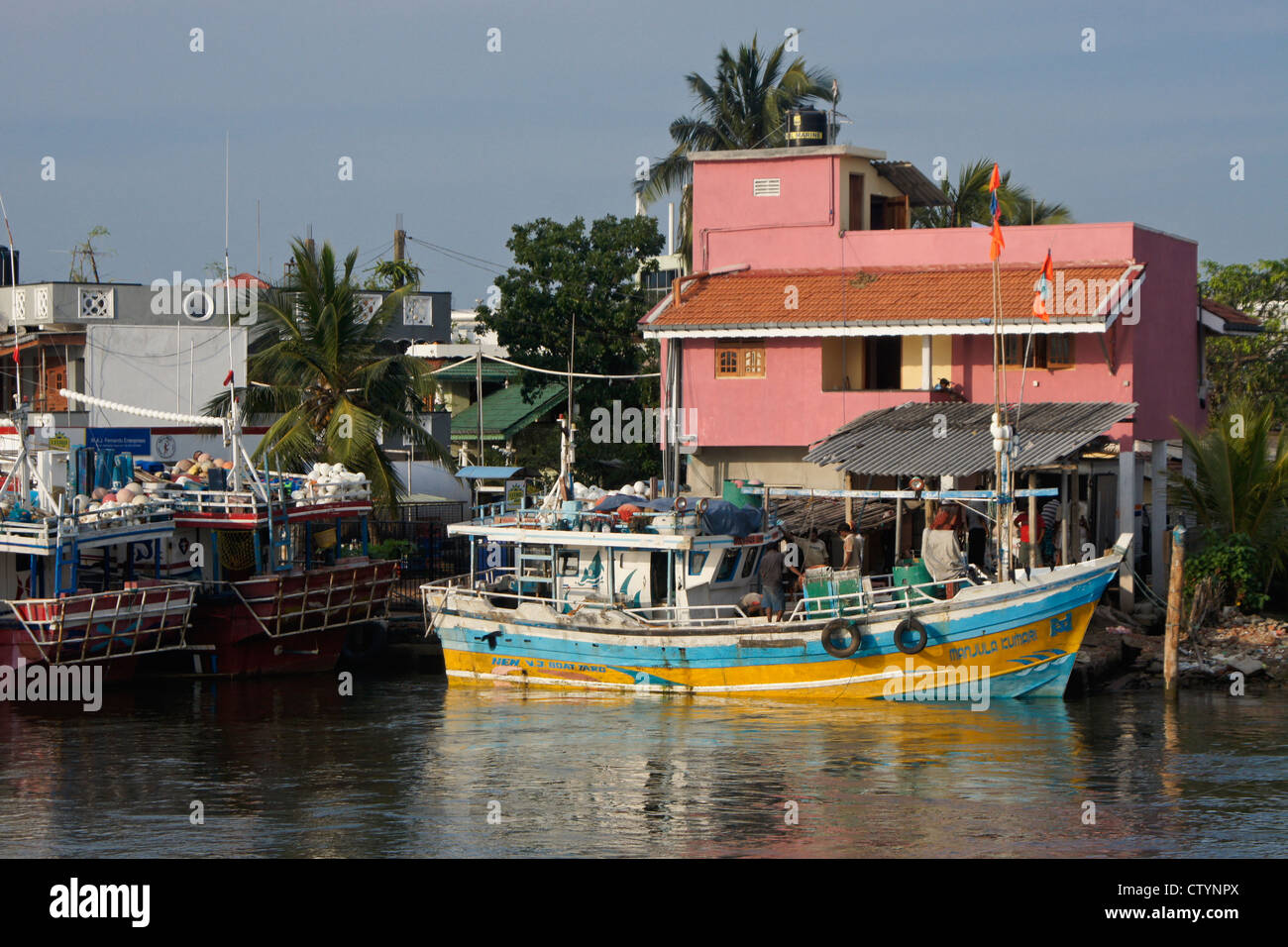 Deep-sea fishing boats in harbor, Negombo, Sri Lanka Stock Photo - Alamy