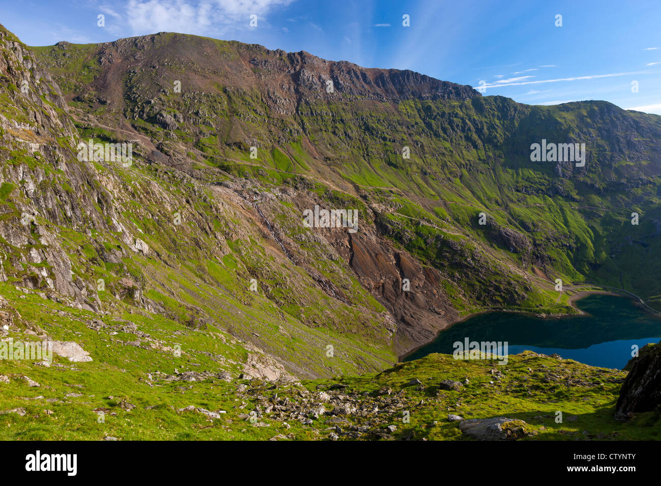 Garnedd Ugain from the Snowdon Horseshoe, Snowdonia National Park ...