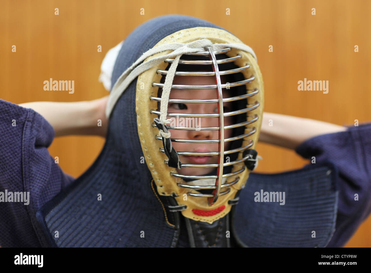 Japanese boy at a kendo lesson, martial arts Stock Photo - Alamy