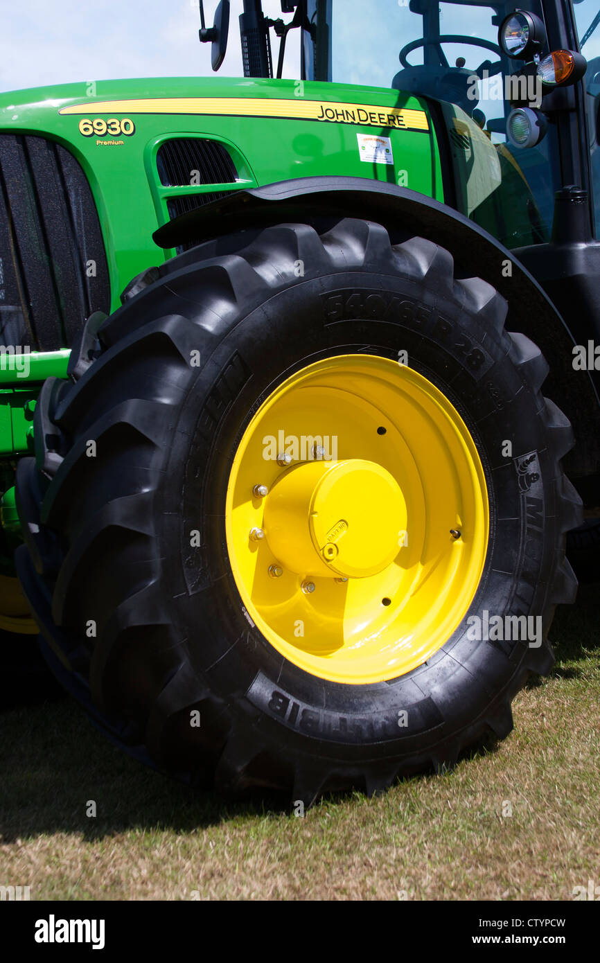 Powerful John Deere tractor closeup Stock Photo - Alamy