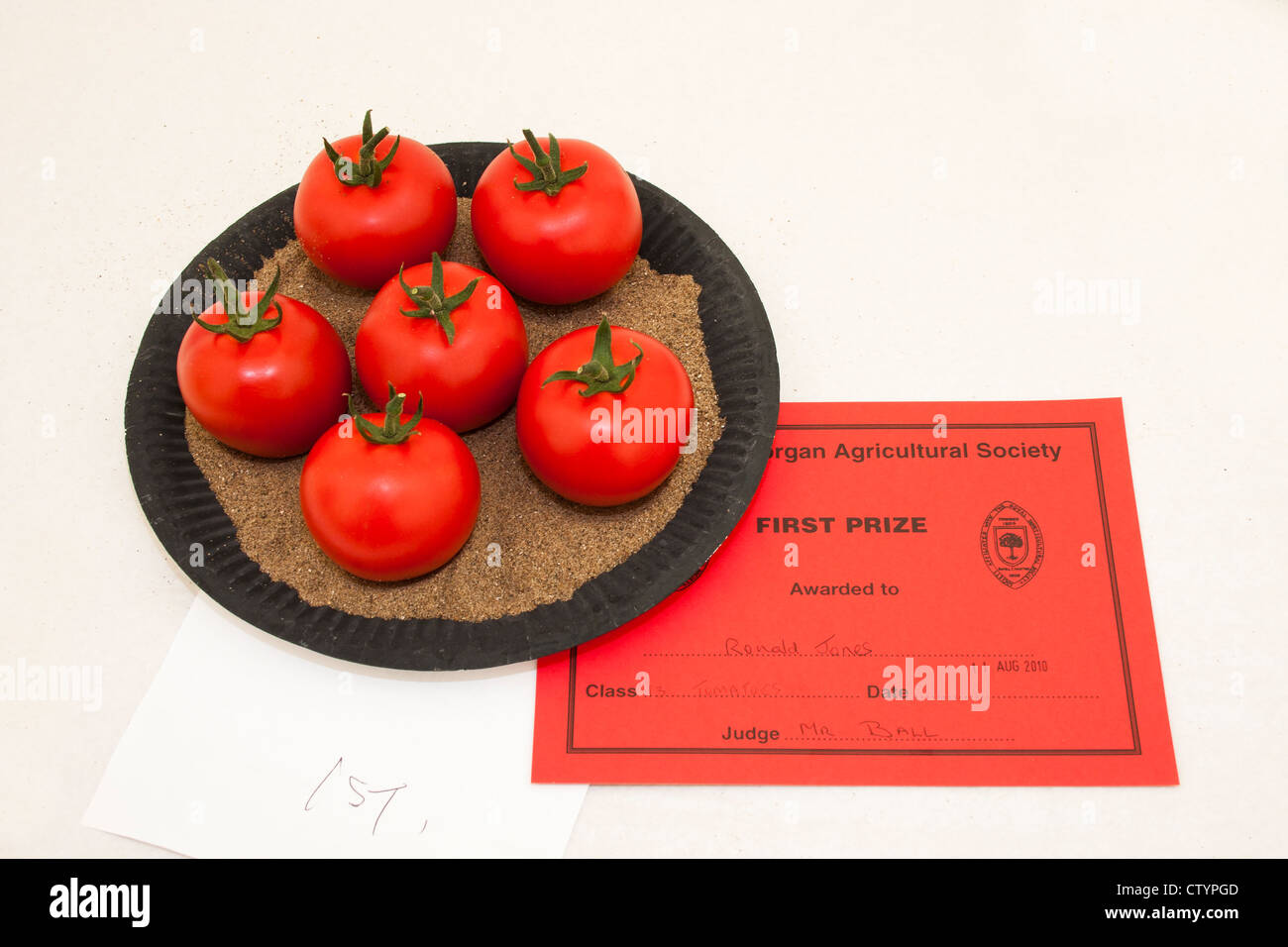Prize winning tomatoes at horticultural show Stock Photo - Alamy