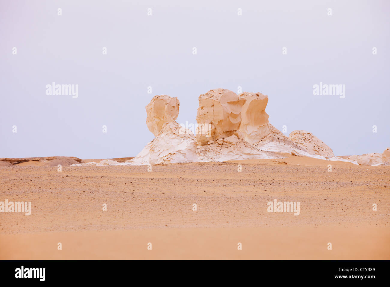 The limestone formation rocks in the White Desert, Egypt Stock Photo ...