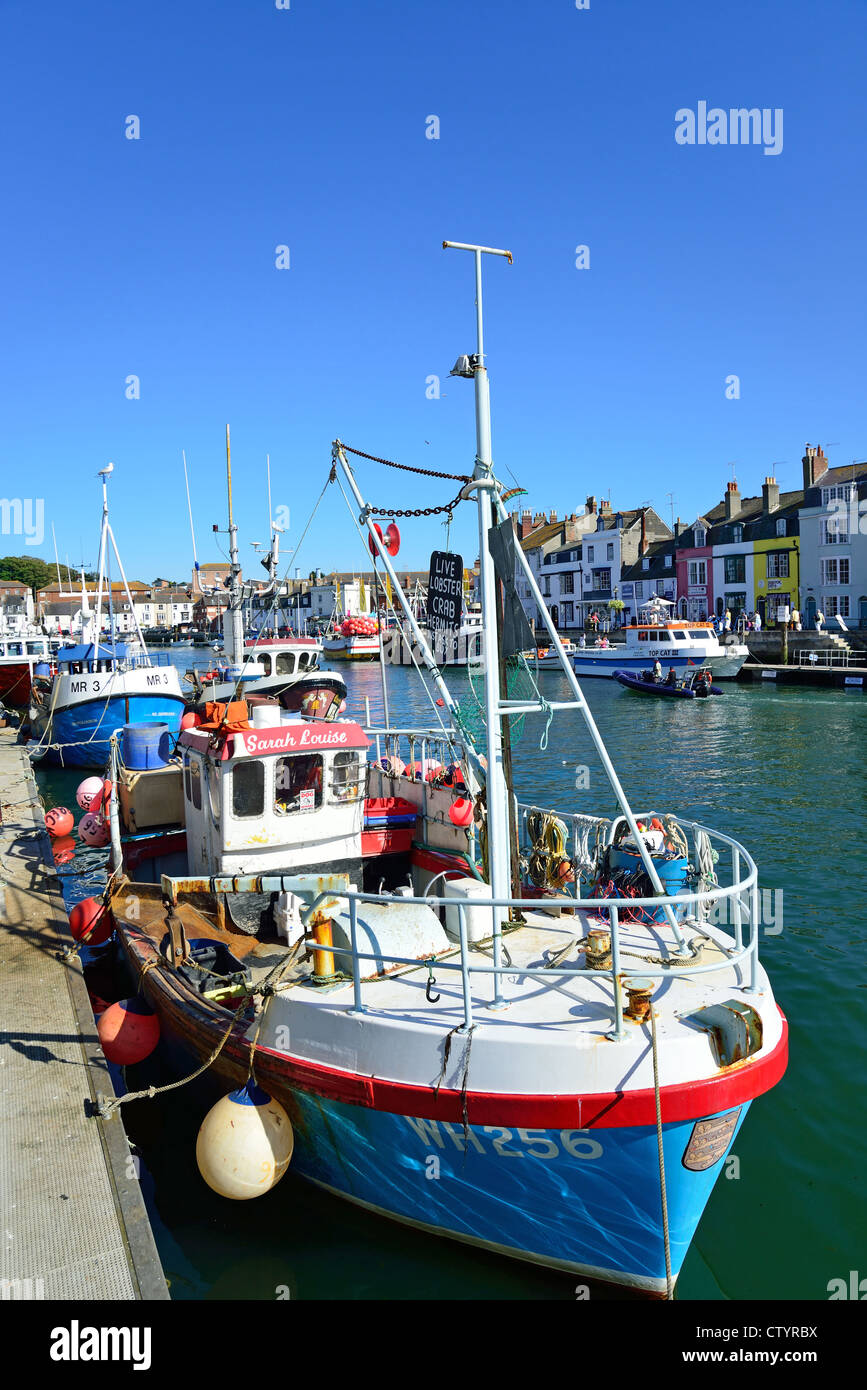Fishing boats in Old Harbour, Weymouth, Dorset, England, United Kingdom ...