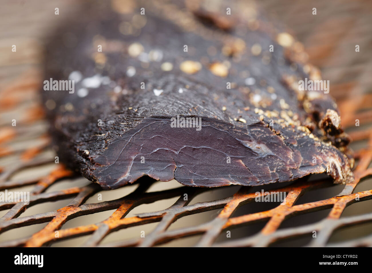 Biltong - dry cured beef meat , cutted piece Stock Photo - Alamy