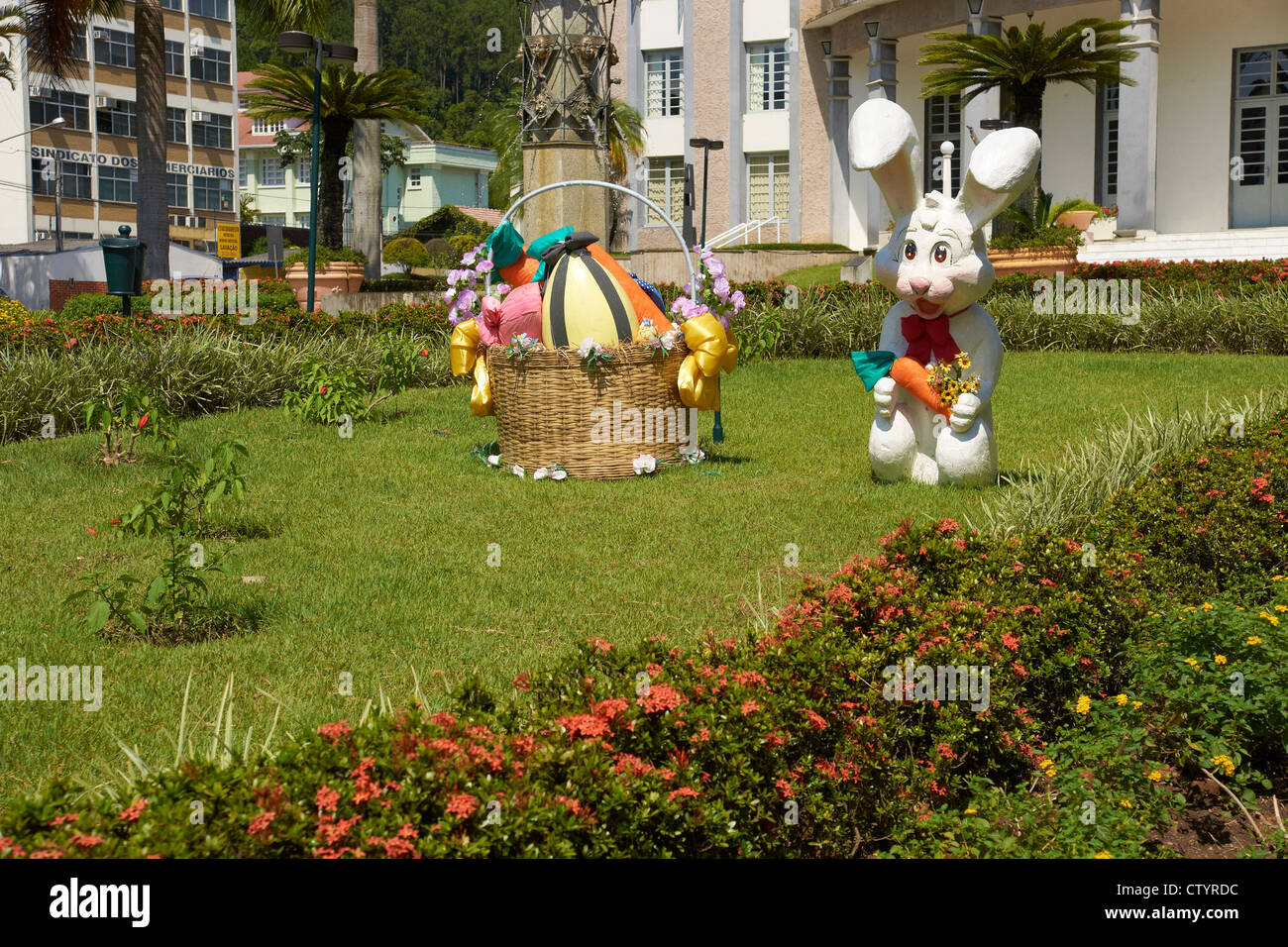 Easter decoration in the city Stock Photo - Alamy