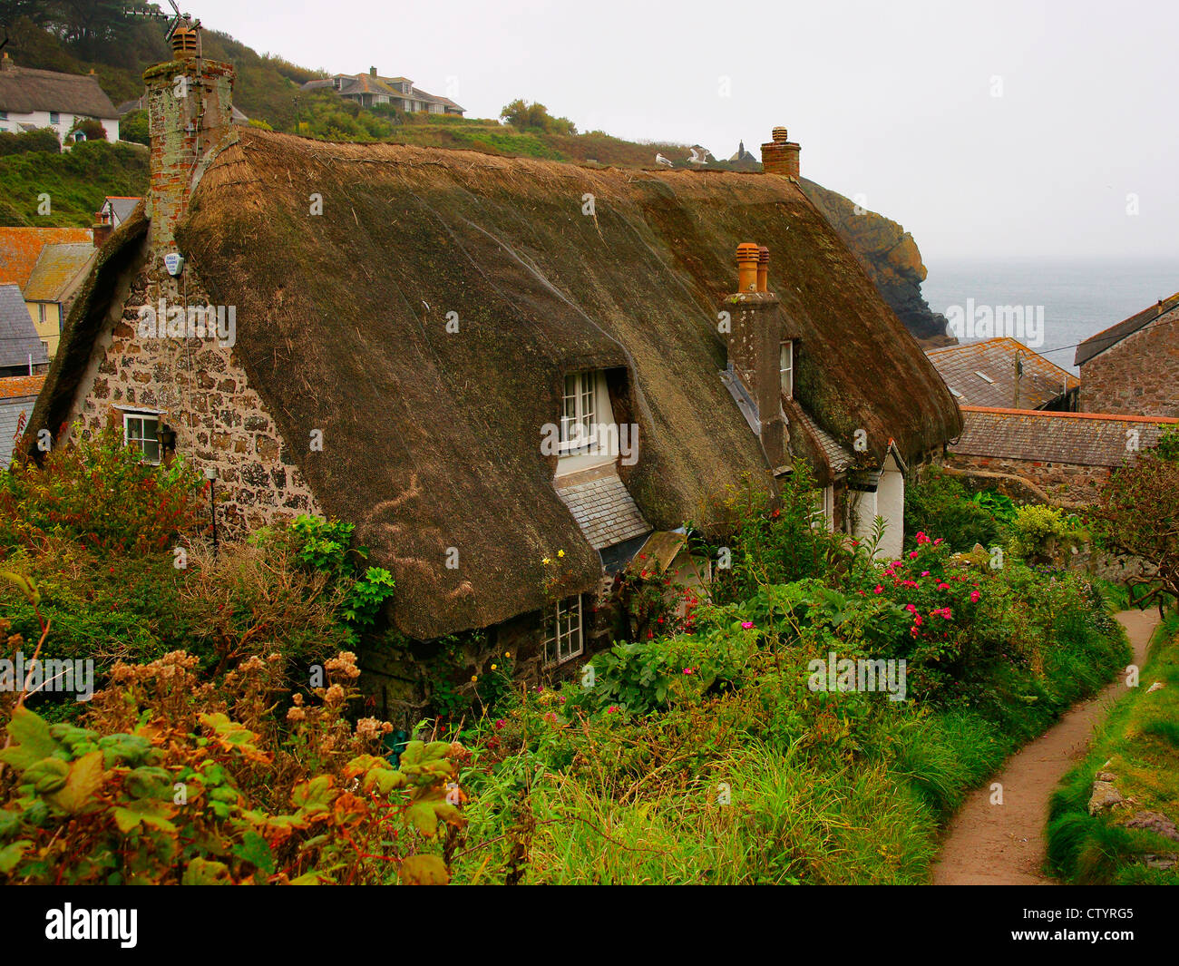 The beautiful little hamlet of Cadgewith, Cornwall Stock Photo - Alamy