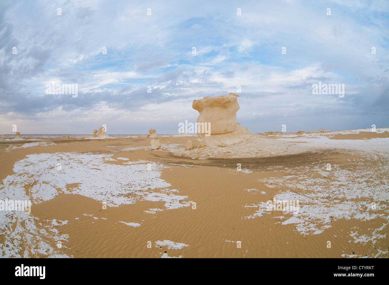 The limestone formation rocks in the Western White Desert, Egypt Stock ...