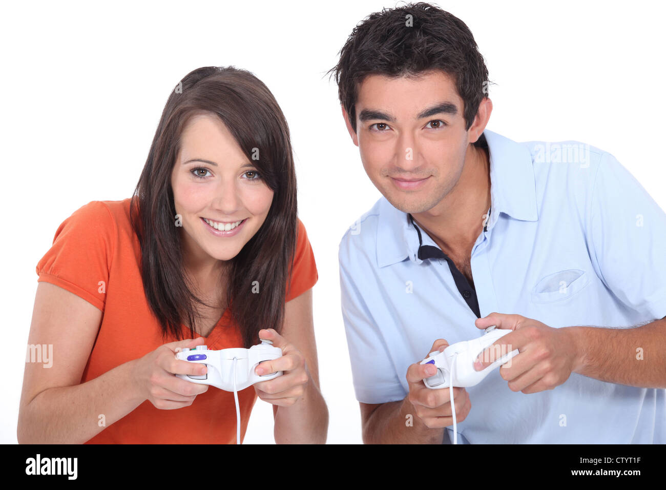 Teens playing computer games Stock Photo - Alamy