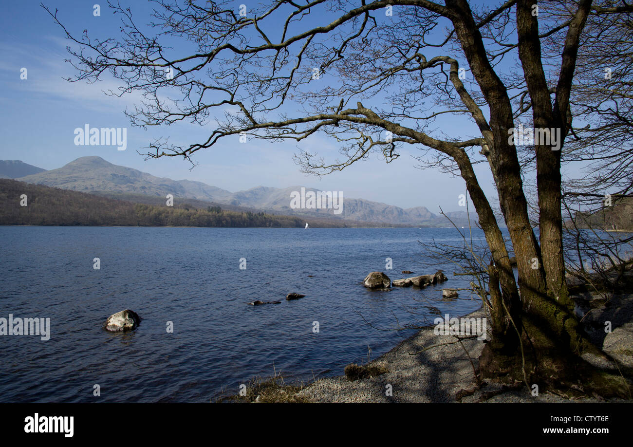 Lake Coniston, English Lake District, Cumbria, England. March 2012 ...