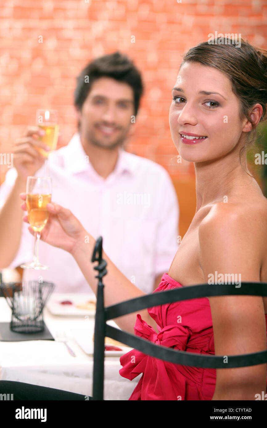 Couple celebrating their anniversary Stock Photo - Alamy