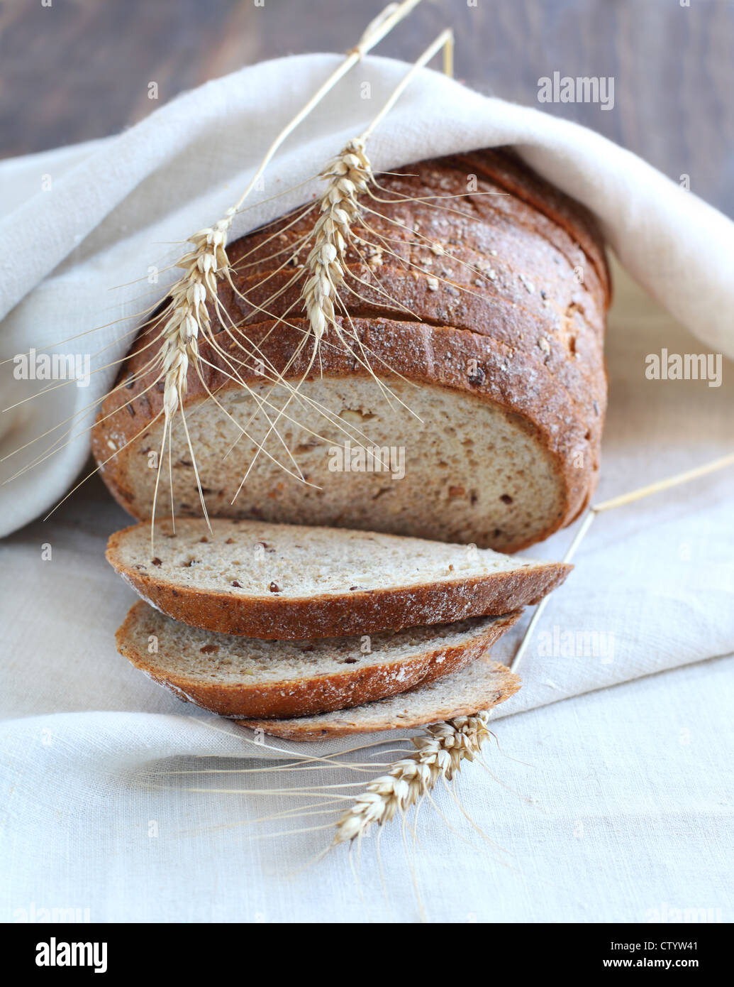 Bread and wheat Stock Photo - Alamy