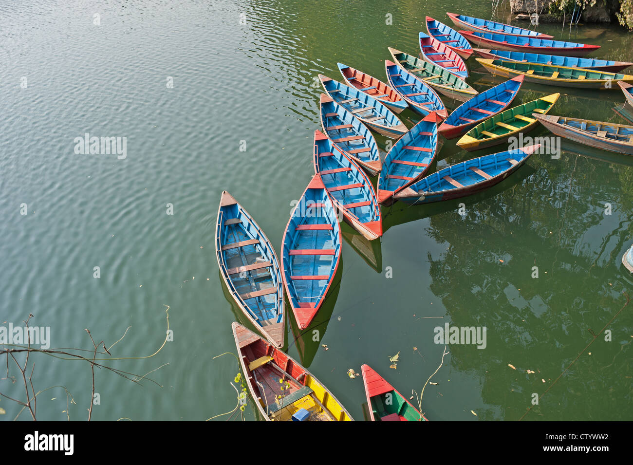 Bright wooden boats hi-res stock photography and images - Alamy