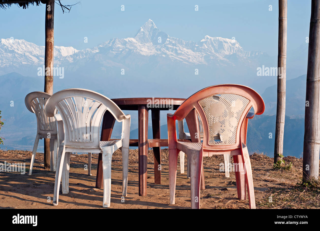 Machapuchare (Fishtail mountain) at dawn. Taken from Nagdaada, Nepal ...