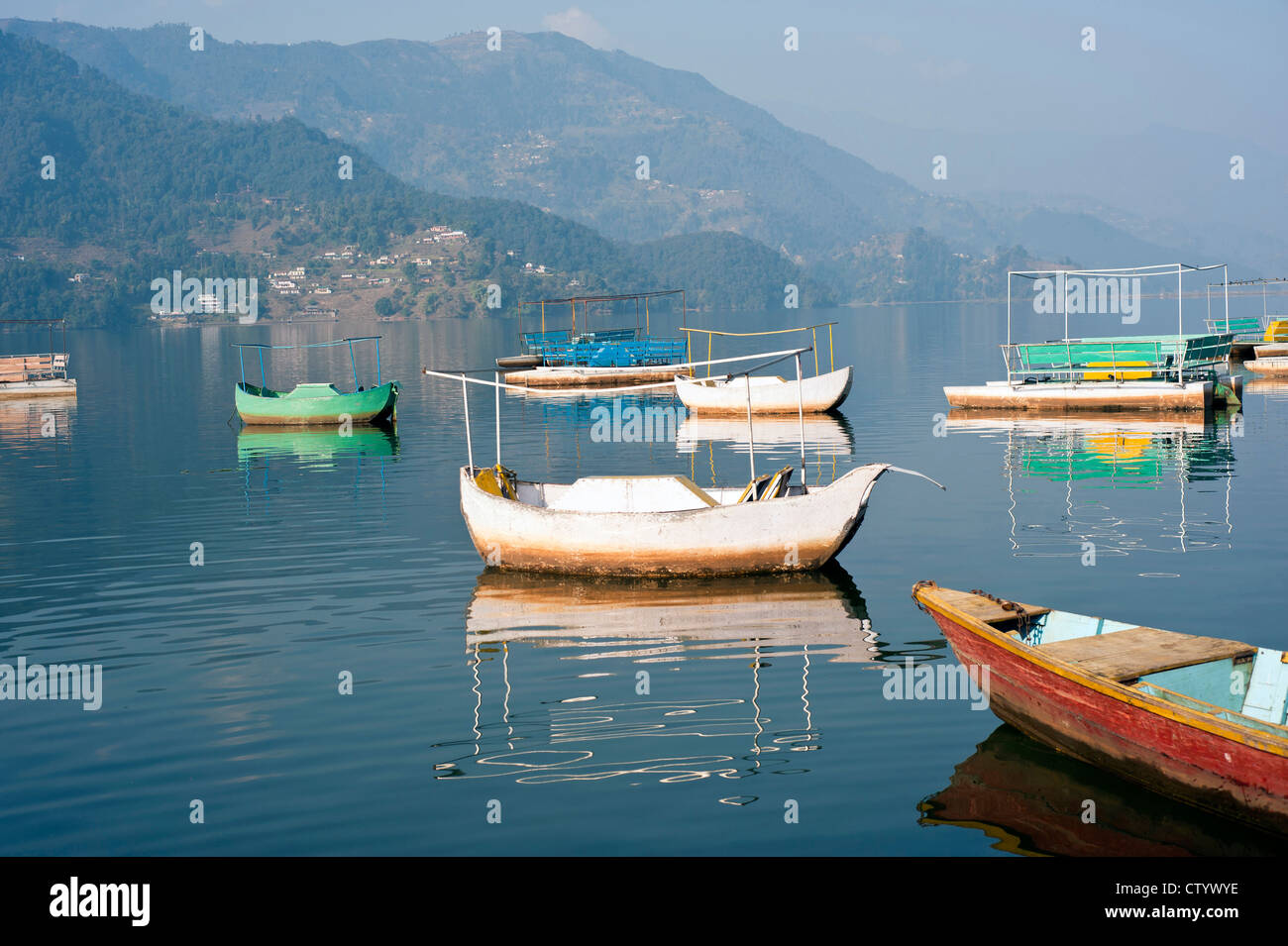 Phewa Lake in Pokhara, Nepal Stock Photo - Alamy