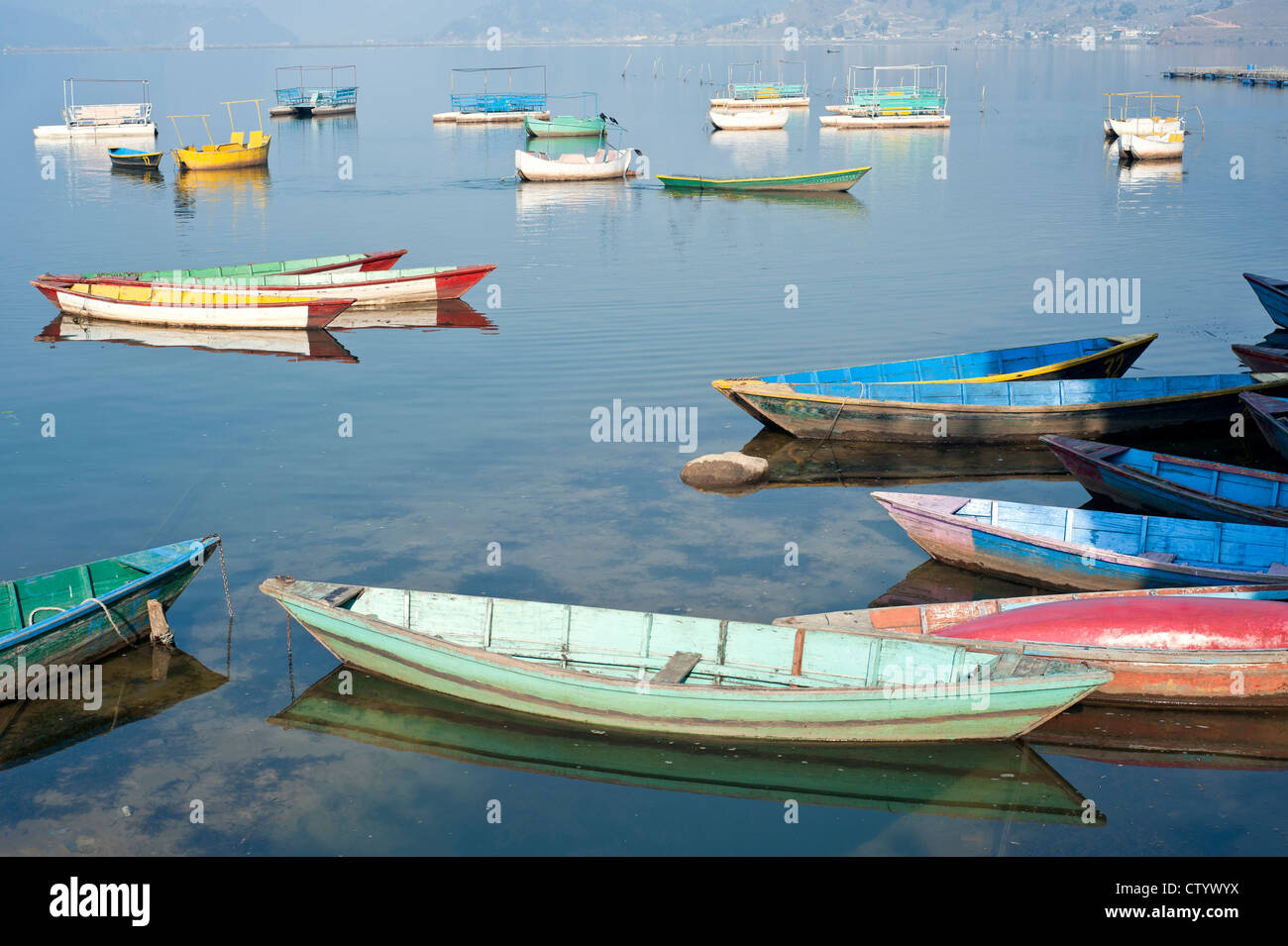 Phewa Lake in Pokhara, Nepal Stock Photo - Alamy