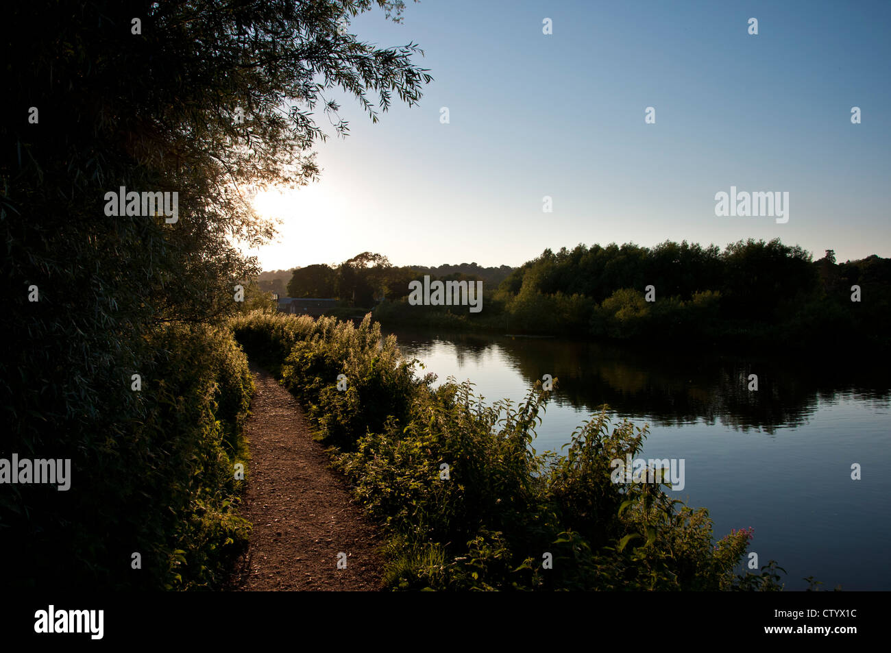 River side path Stock Photo - Alamy