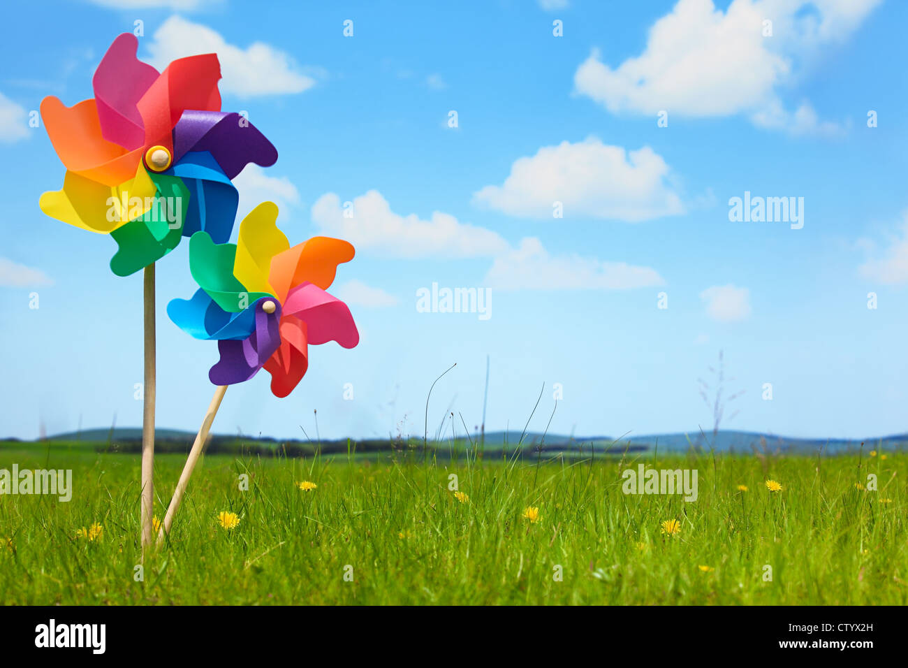 Rainbow pinwheels hi-res stock photography and images - Alamy