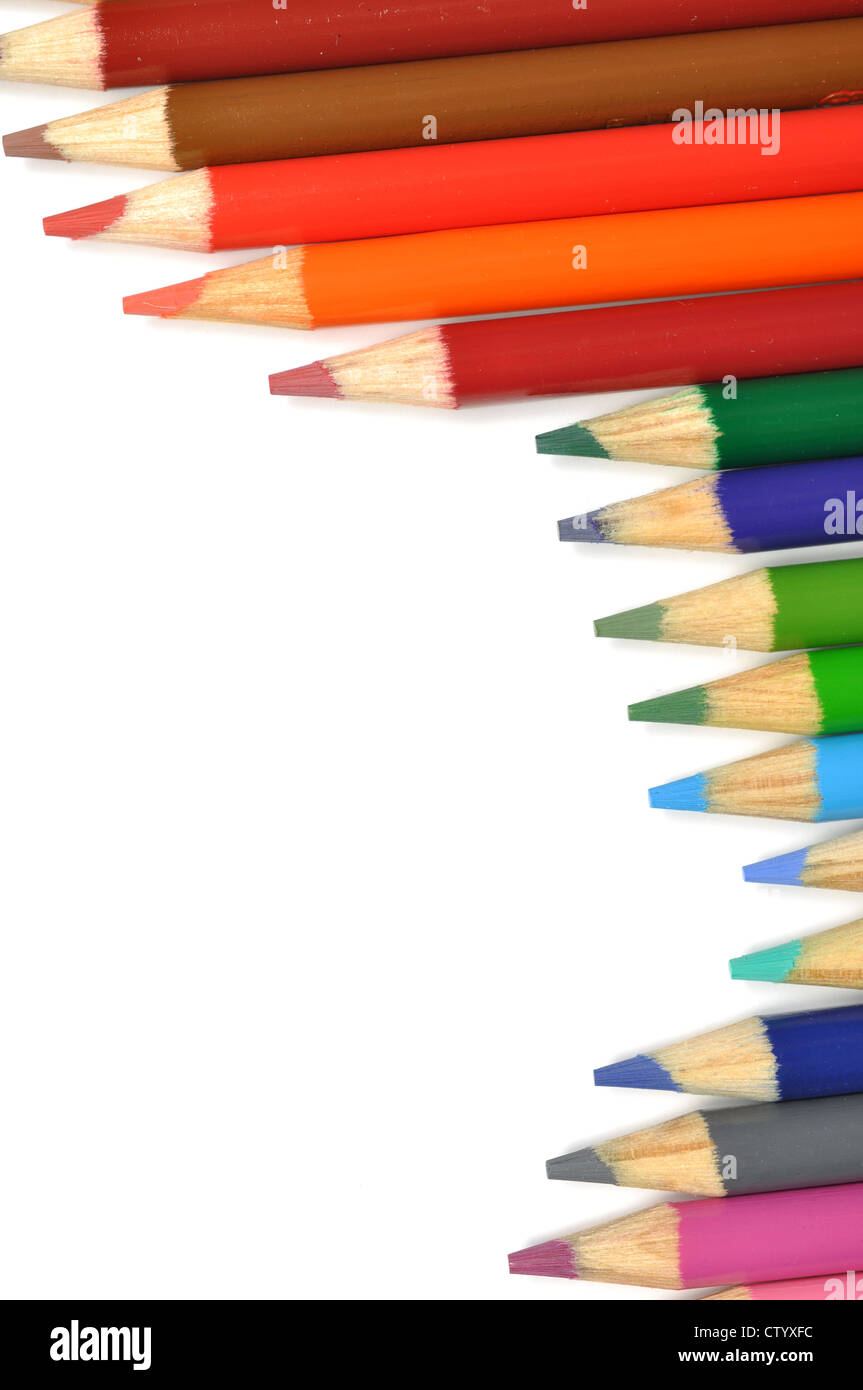 Colorful pencils isolated Stock Photo - Alamy