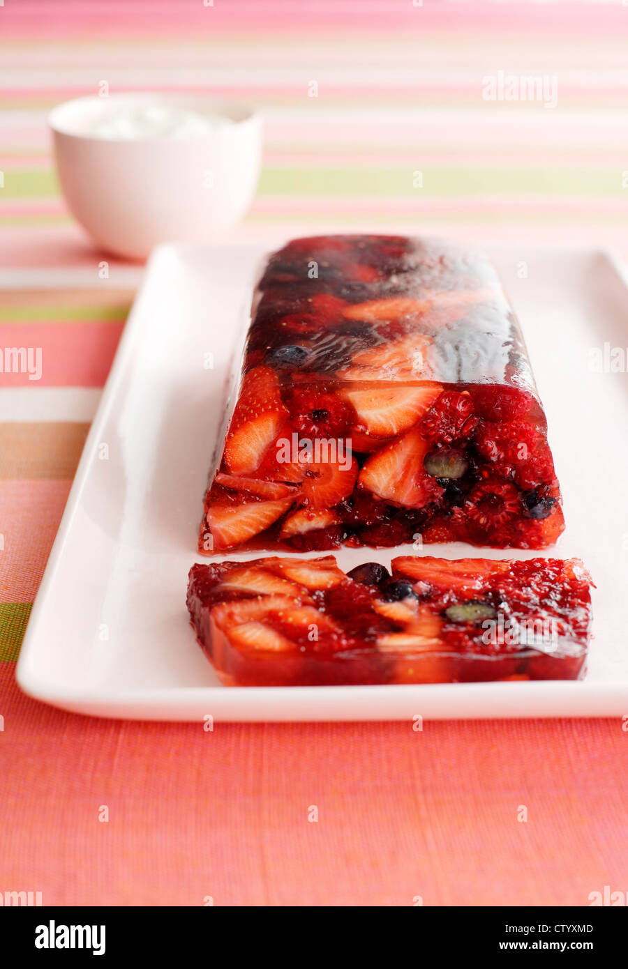 Plate of berry terine Stock Photo - Alamy