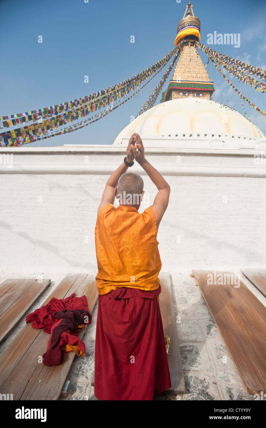 Nepal temple, pagoda，The shaman stupa pilgrimage Stock Photo - Alamy