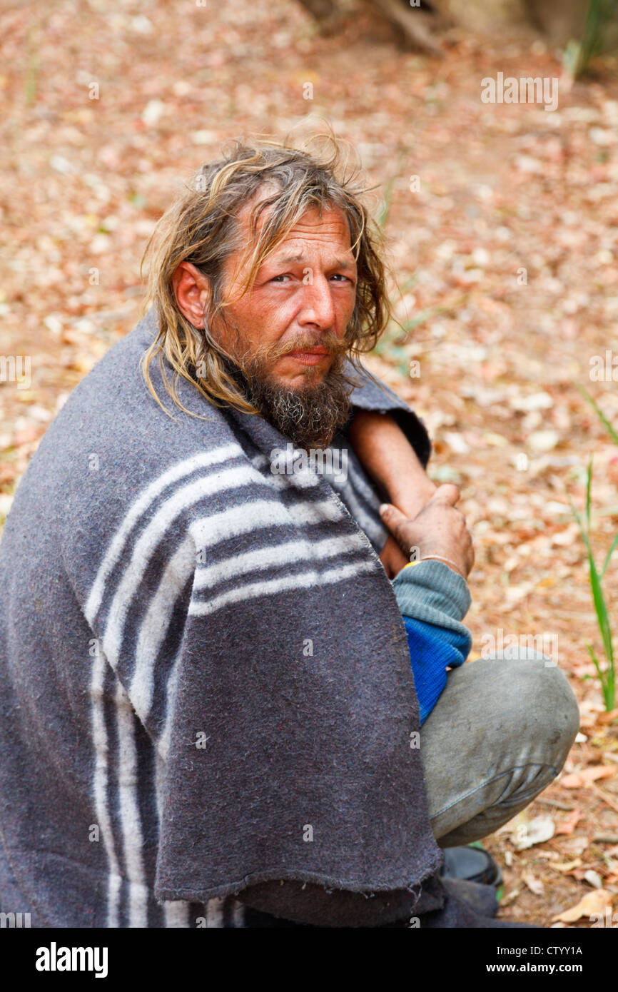 Homeless White Man Poster Positive Homeless White Man Standing At The