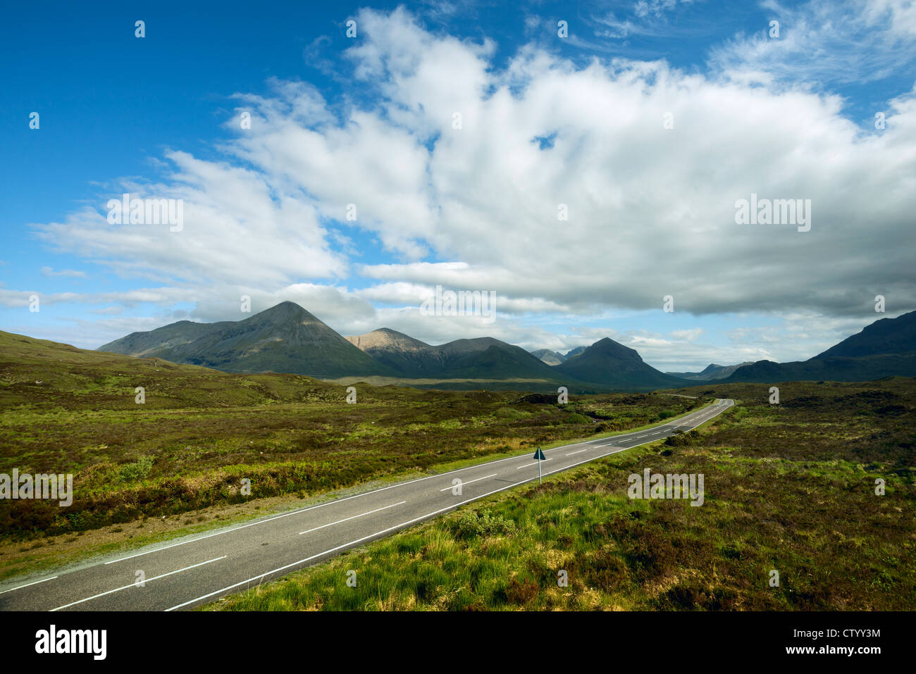 Paved road in rural landscape Stock Photo - Alamy