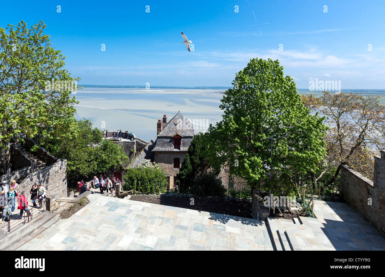 France, Normandy, the medieval village of Mont St Michel Stock Photo ...