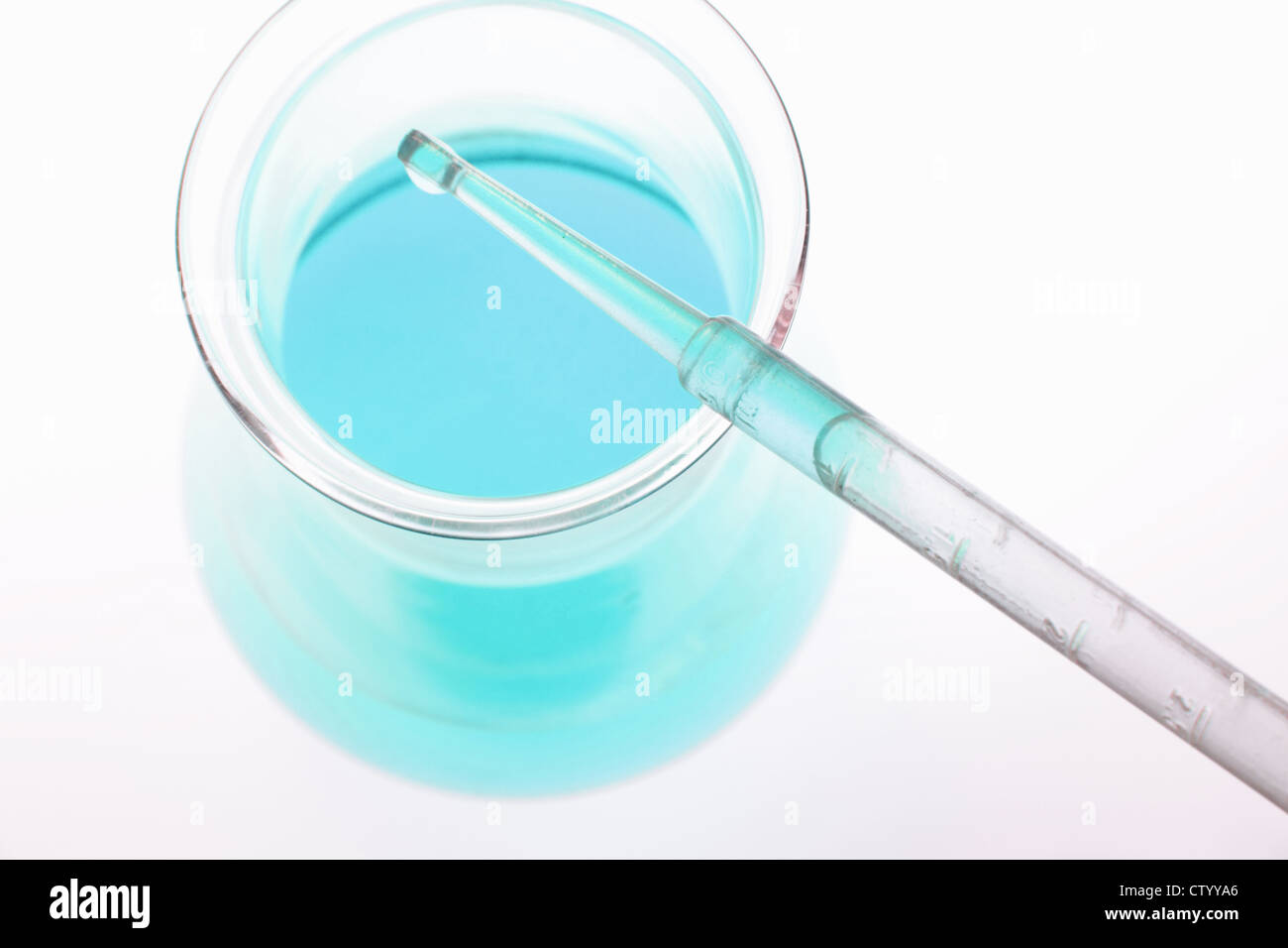 Close up of dropper in beaker Stock Photo - Alamy