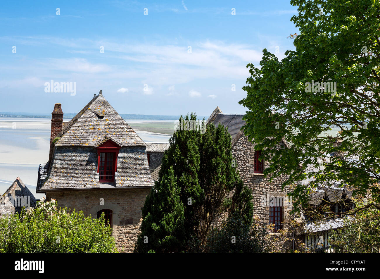 France, Normandy, the medieval village of Mont St Michel Stock Photo ...