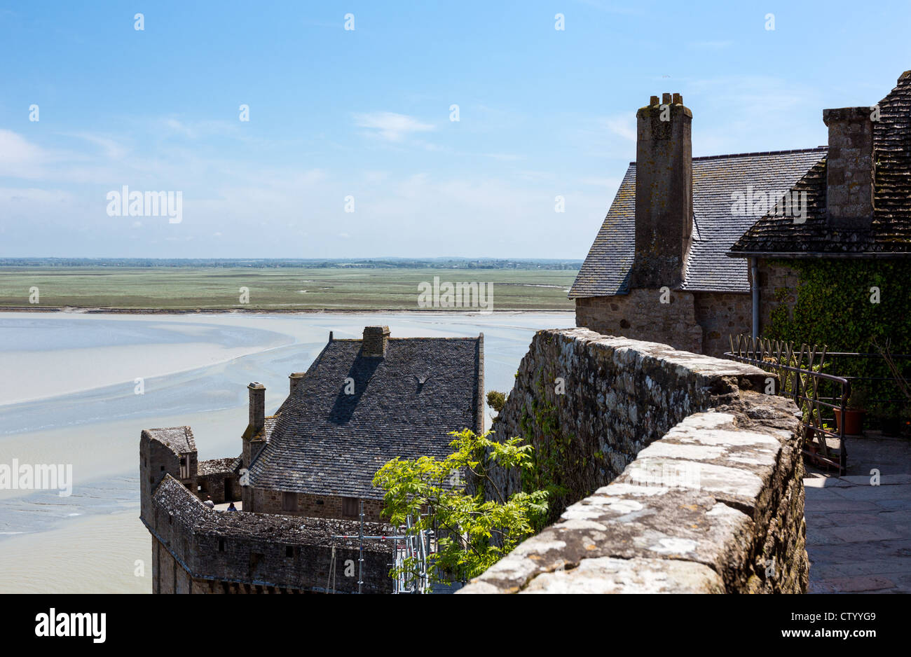 France, Normandy, the medieval village of Mont St Michel Stock Photo ...