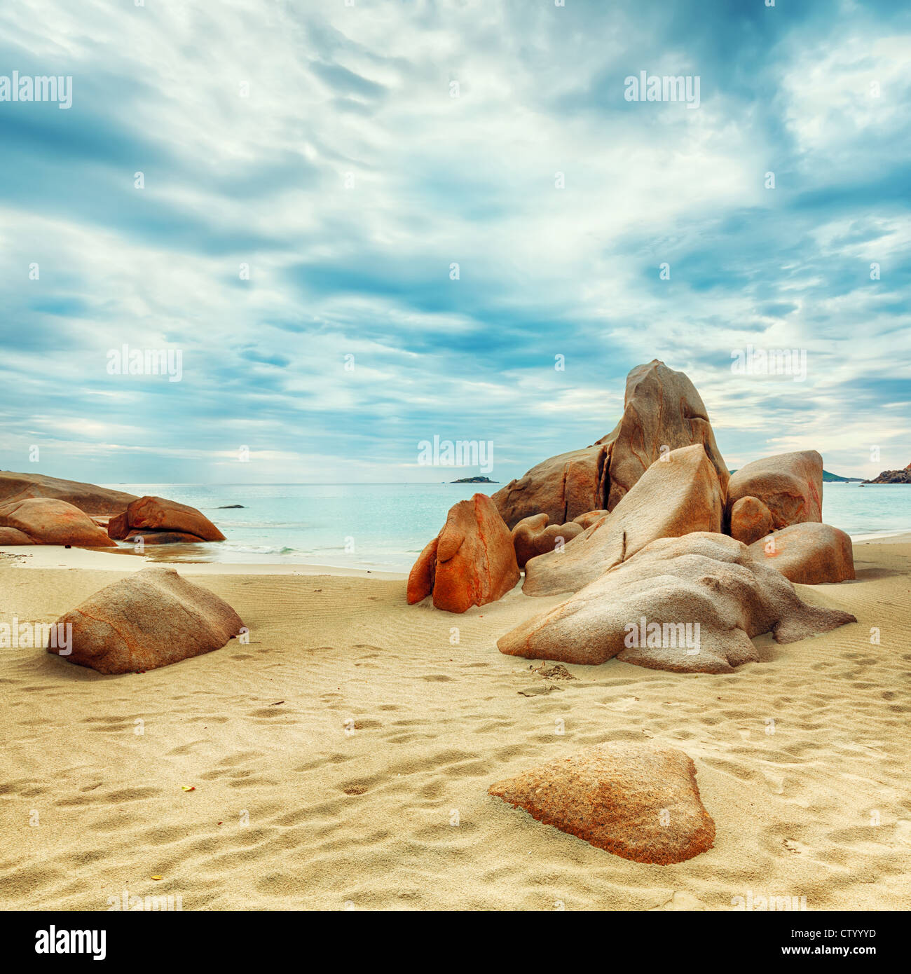 Beautiful tropical beach amazing seychelles hi-res stock photography ...