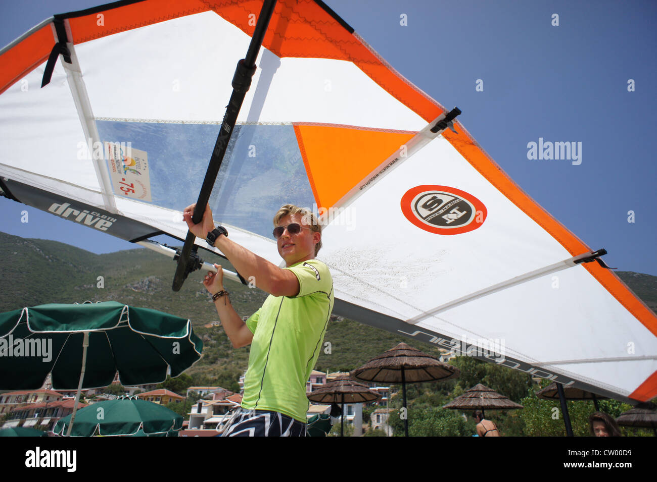 Surfer in Vasiliki Beach Lefkada Greece Stock Photo - Alamy