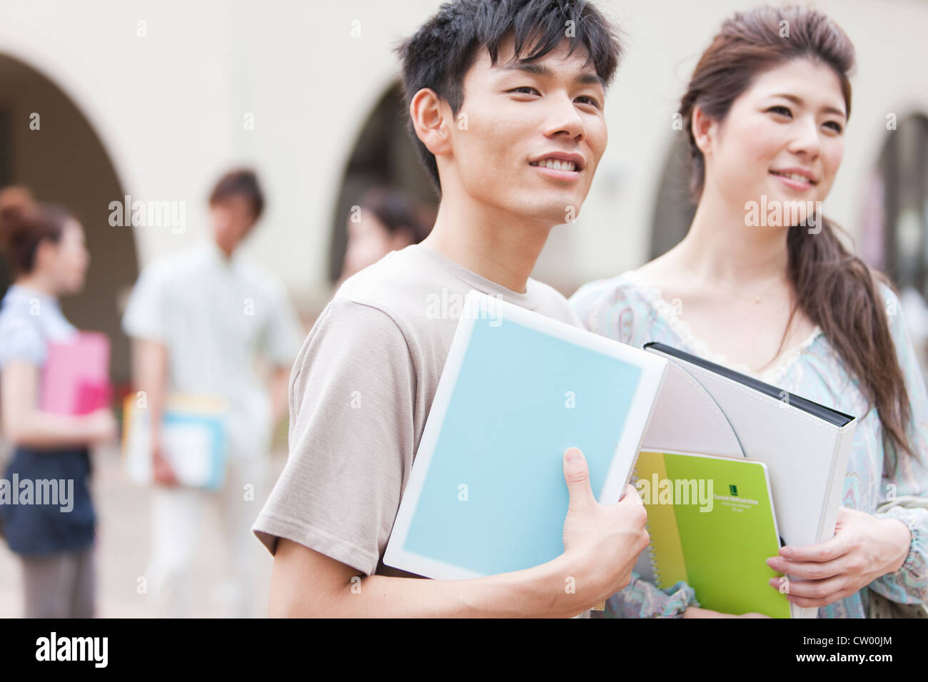 Two university students smiling Stock Photo - Alamy