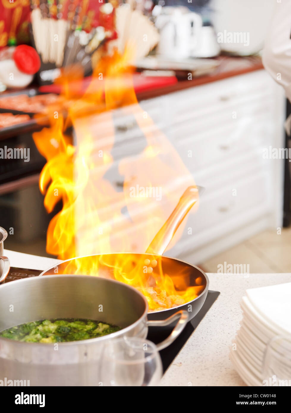 pot with fire Stock Photo - Alamy