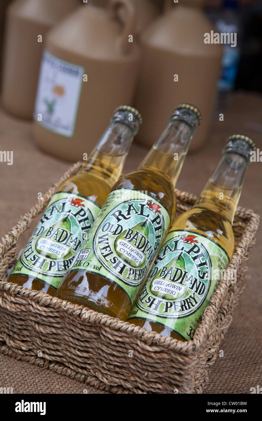 Bottles of Ralphs Old Badland Welsh Perry cider at Abergavenny Food ...