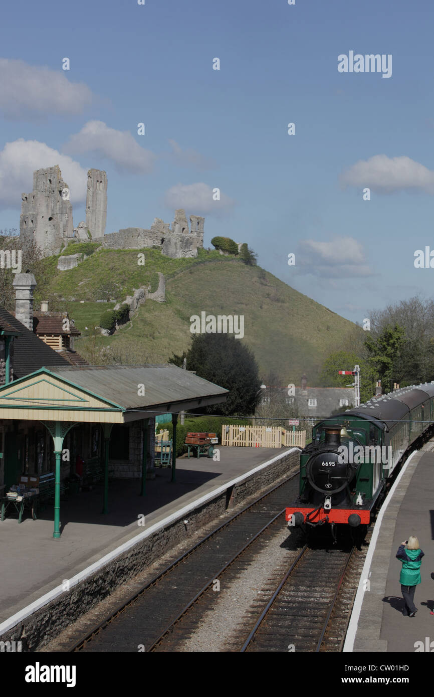 steam train from Swanage Railway Stock Photo - Alamy