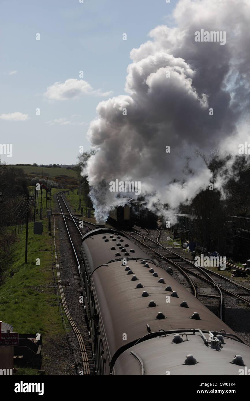 steam train from Swanage Railway Stock Photo - Alamy