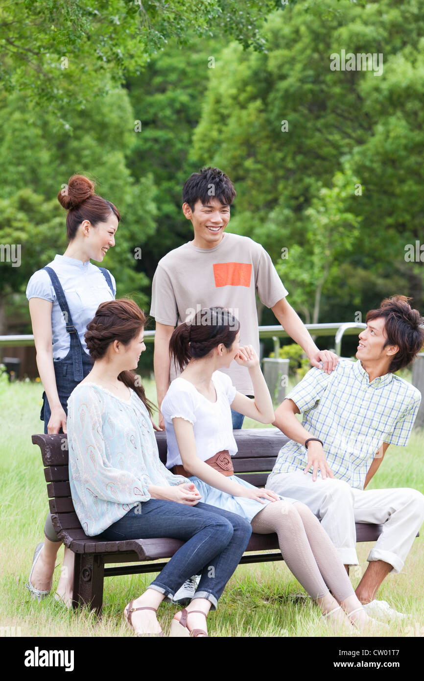 University students talking Stock Photo - Alamy