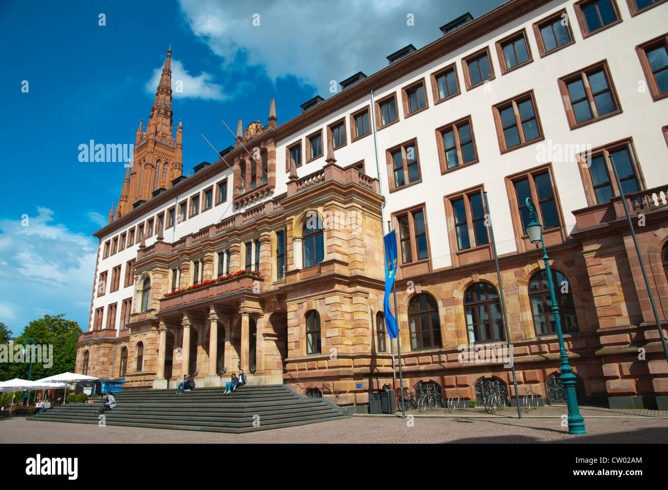 Neues Rathaus the new town hall (1887) Schlossplatz the castle square ...