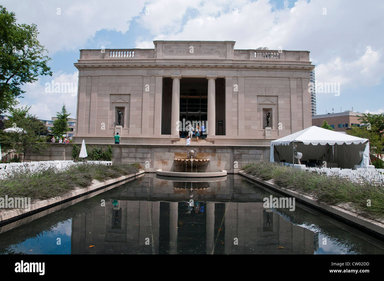 Front side of Rodin Museum during reconstruction , Philadelphia ...